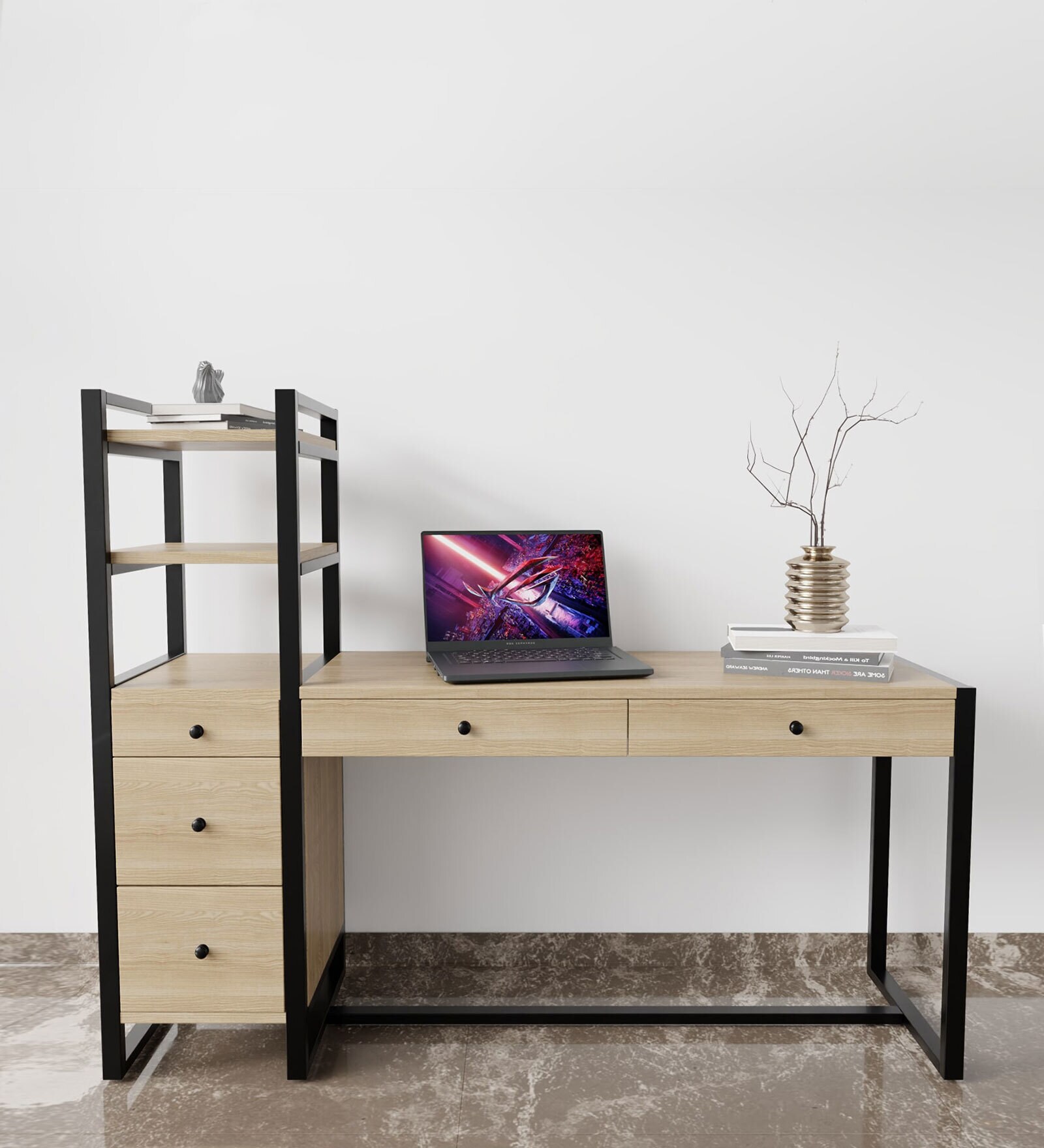 Buy Rubi Study Table In Natural Finish at 28% OFF by Riyan Luxiwood ...