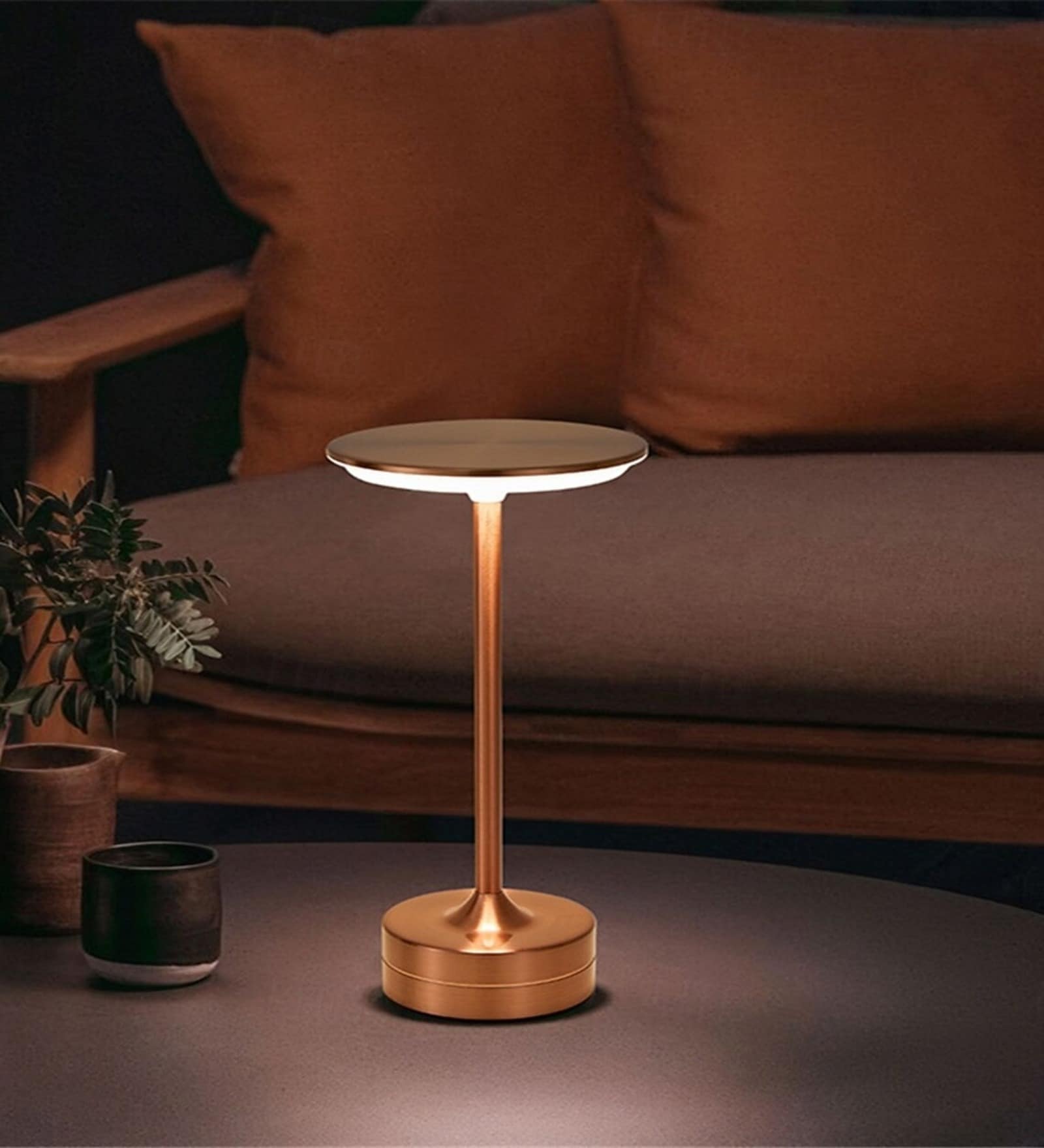 Buy Ruby Rose Gold Table Lamp Touch Control Dimmer 3C LED Type-C ...