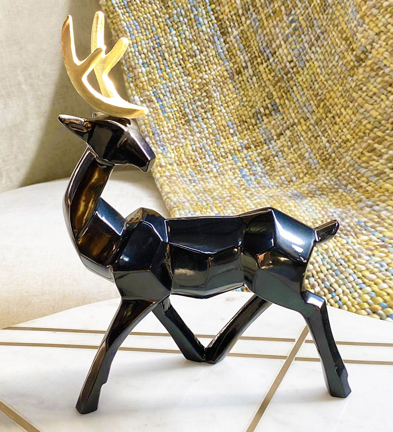 Buy Rudolph Deer Black Metal Artifact at 40% OFF by Folkstorys | Pepperfry