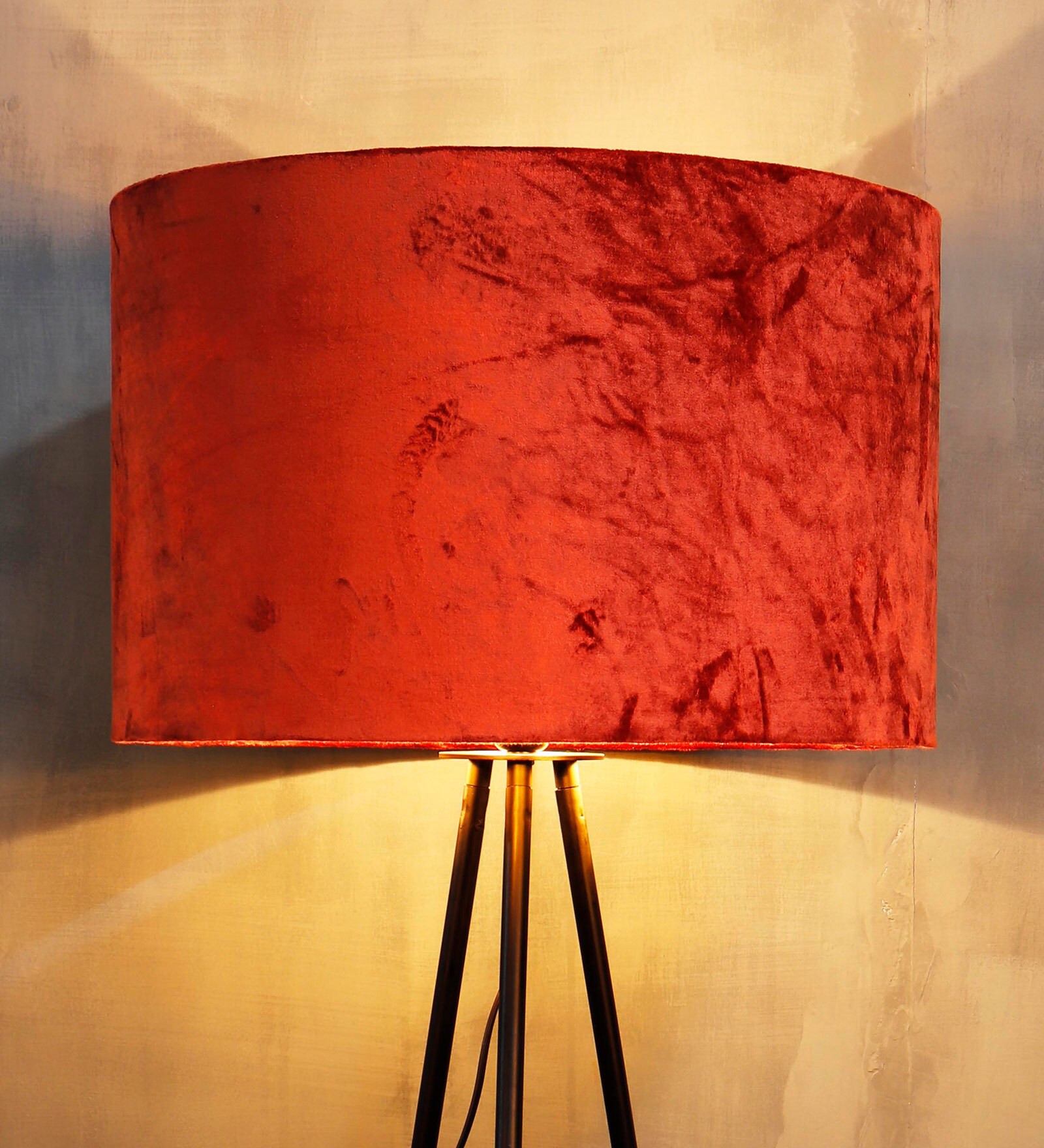 Buy Rhombus Orange Velvet Solid Lampshade By Grated Ginger at 27% OFF ...