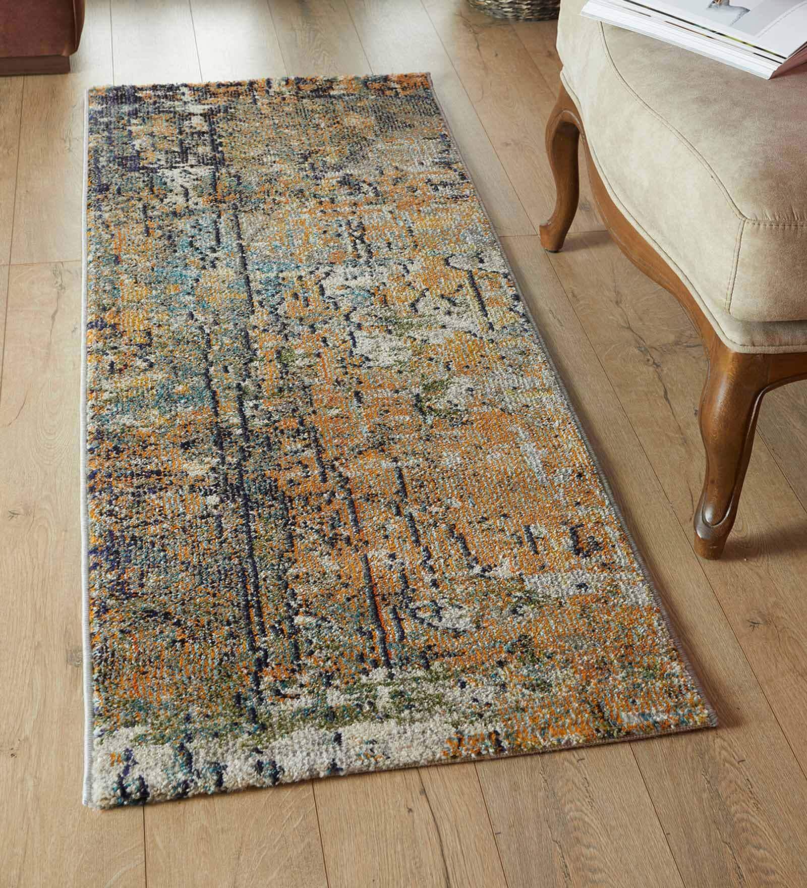 Buy Rust Polypropylene 5x2 Feet Machine Made Runner by Obsessions at 20 ...