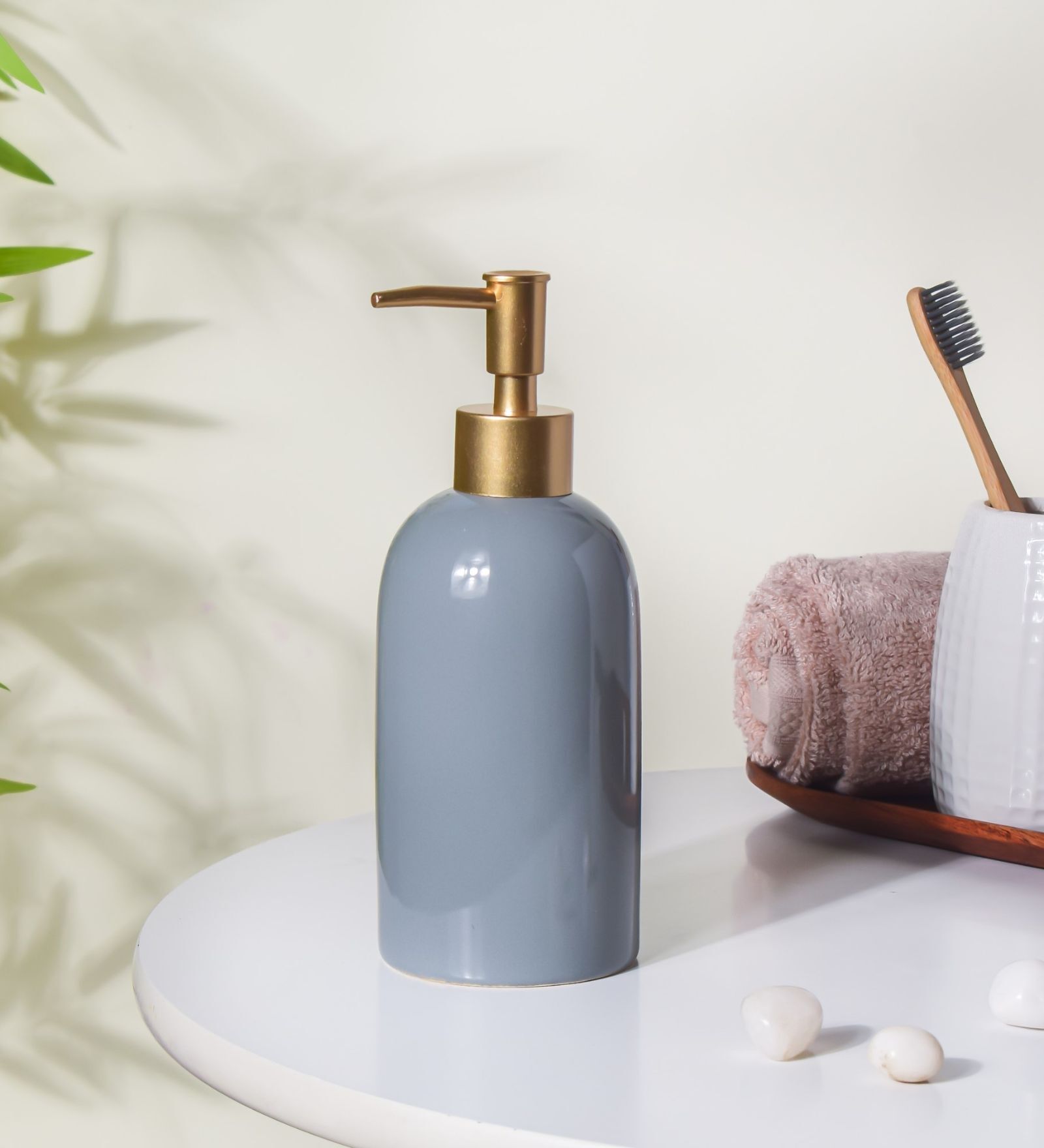 Buy Rust Proof Ceramic Grey Liquid Soap Dispenser at 30% OFF by ...