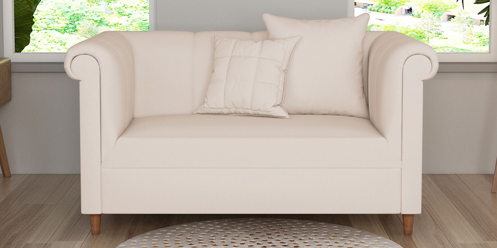 Buy Rubi Velvet 2 Seater Sofa in Camel Beige Colour at 56% OFF by ...