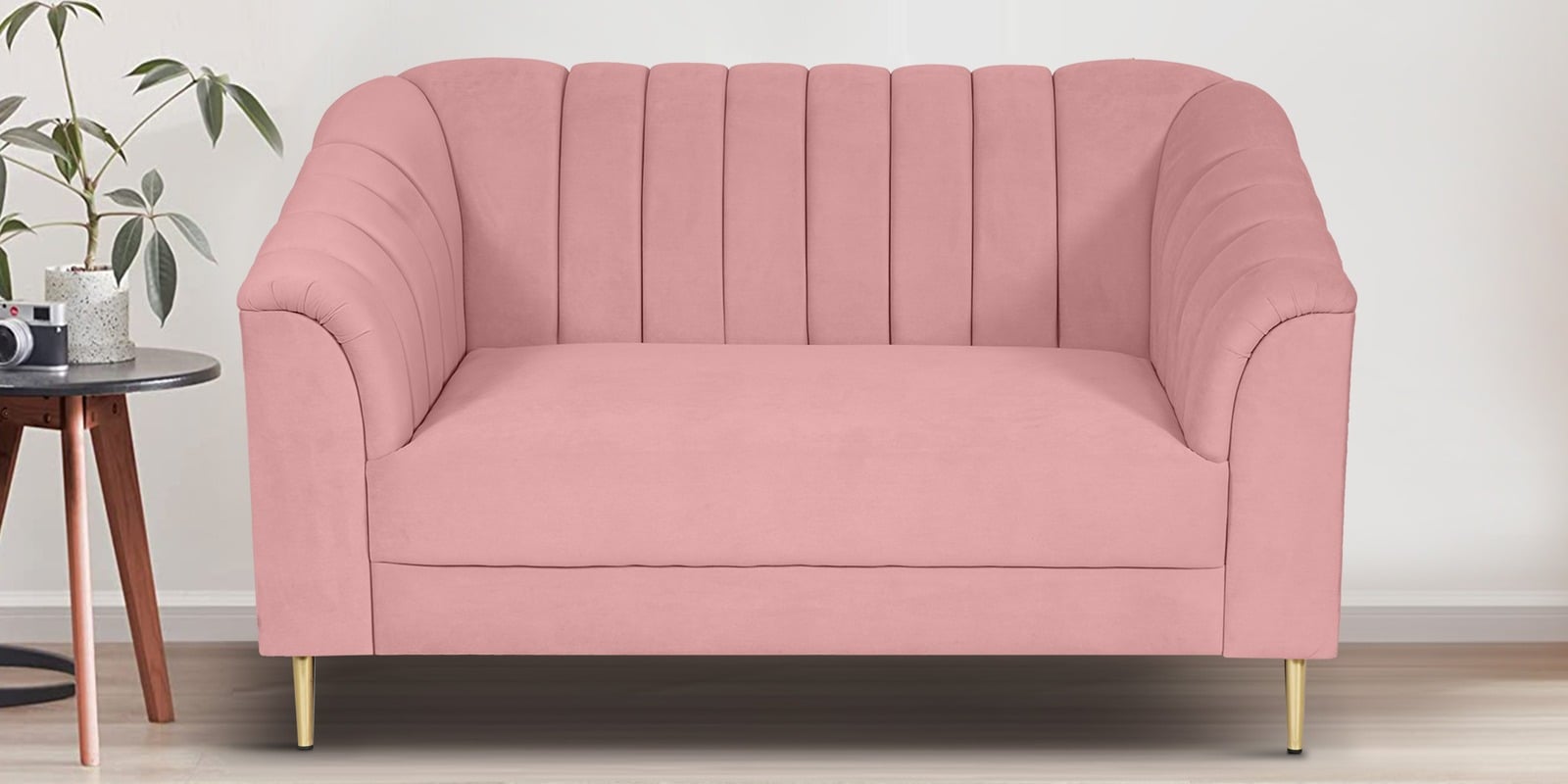 Buy Russell Velvet 2 Seater Sofa in Pink Colour at 50% OFF by Care ...