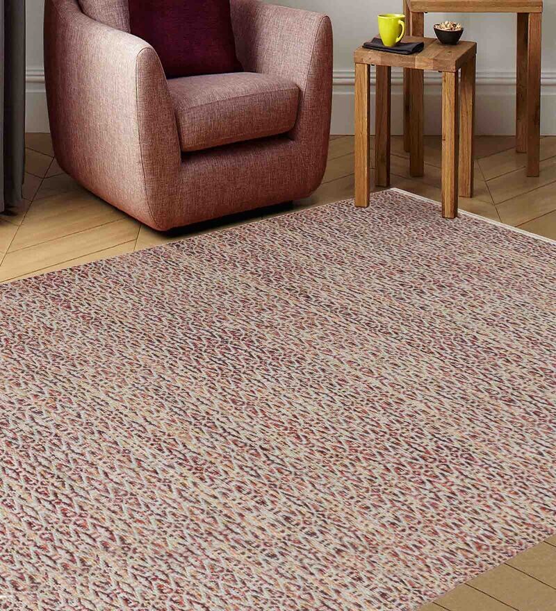 Buy Rust Jute Rayon Zola 5X8 Feet Hand-Woven Carpet by Saraswati Global ...