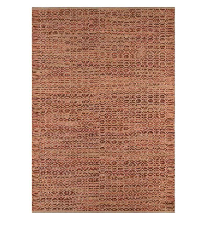 Buy Rust Jute Rayon Zola 5X8 Feet Hand-Woven Carpet by Saraswati Global ...