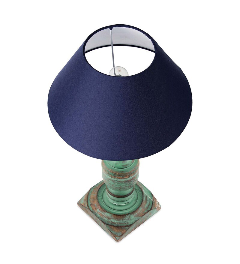 Buy Rustic Algae French Trophy Carved Table lamp with Empire Red Shade ...