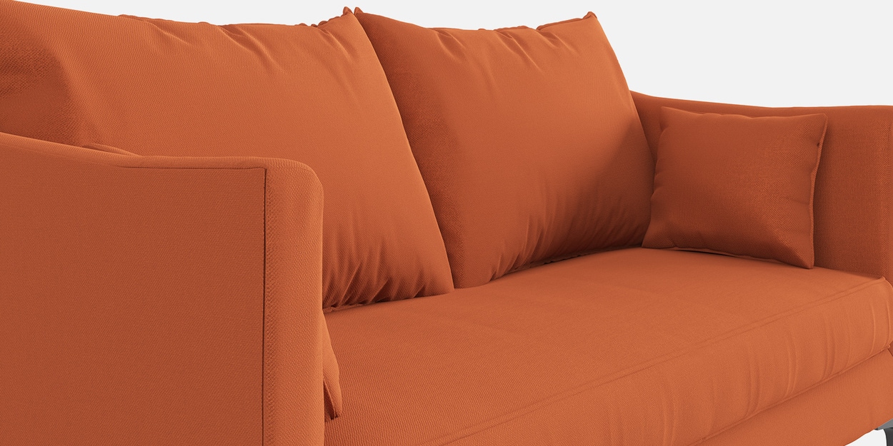 Buy Esteban Velvet 3 Seater Sofa In Rust Colour By Casacraft Online ...