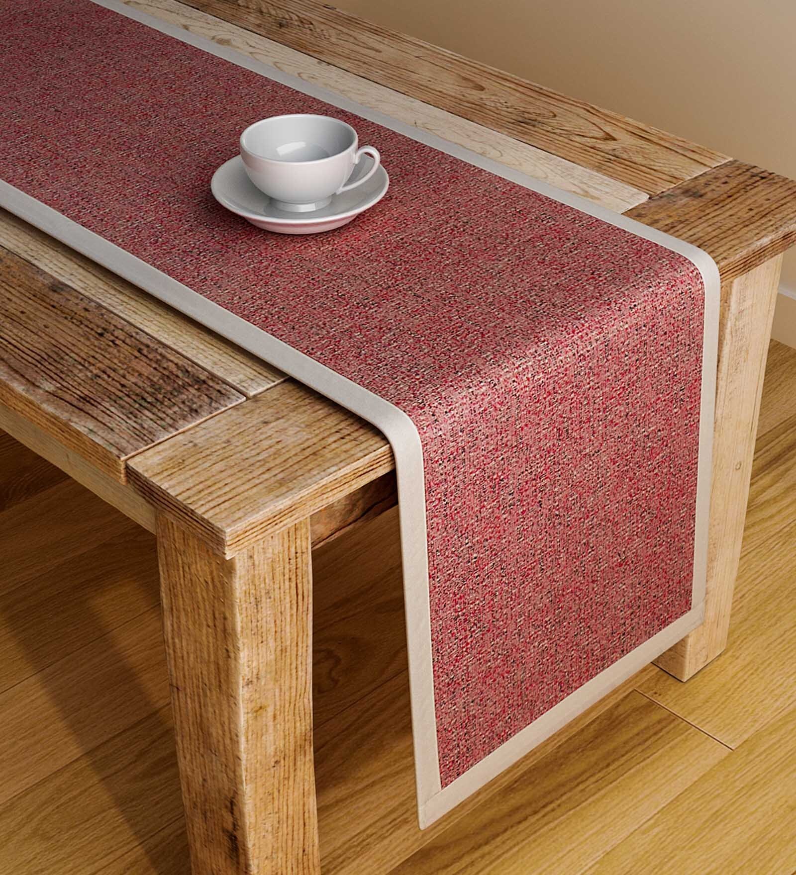 Buy Abstract Pattern Pink Polyester 72X12 Inches Table Runner at 50% ...