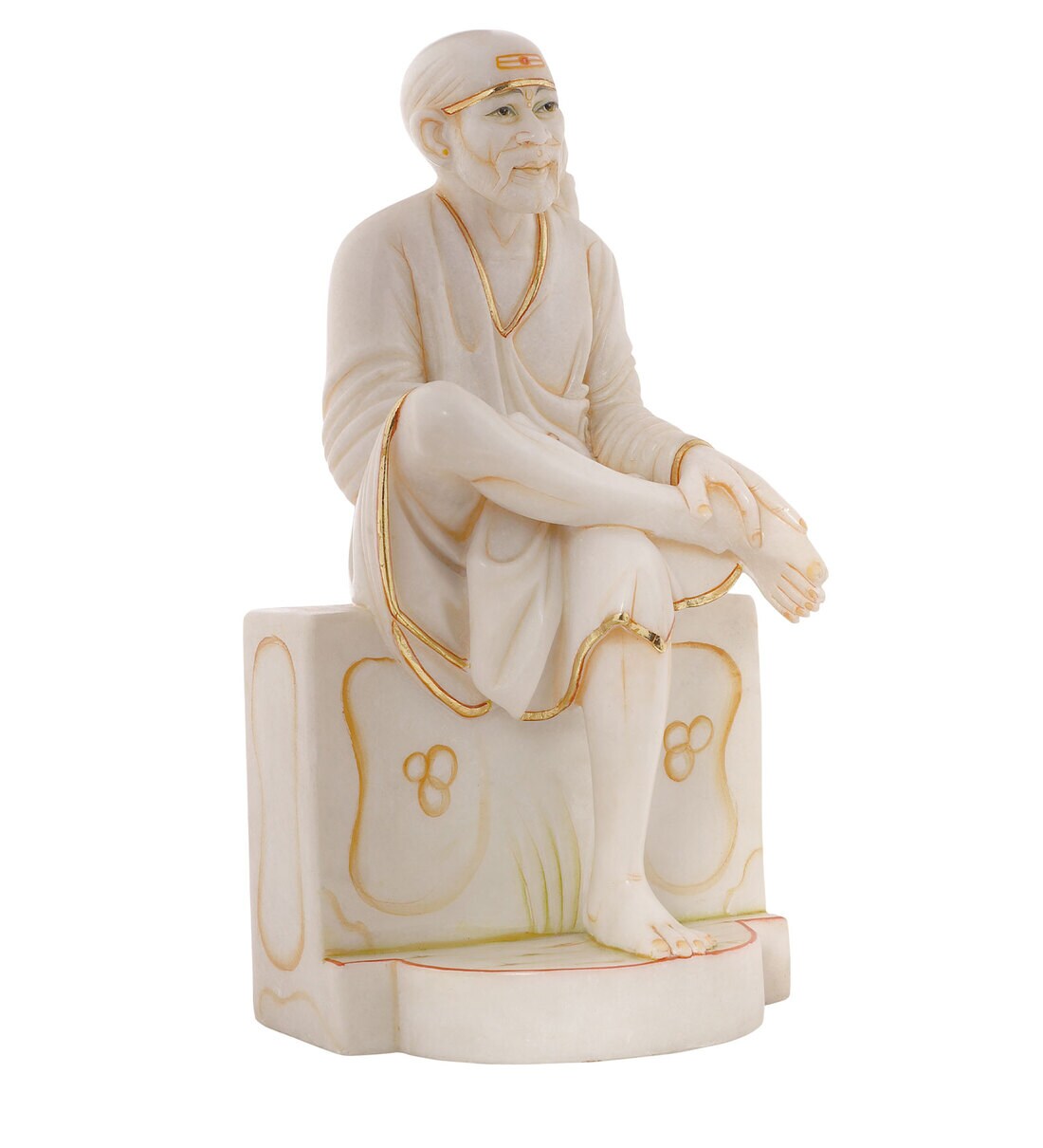 Buy Sai Baba Asana Marble White Religious Idol by Urbancart Online ...