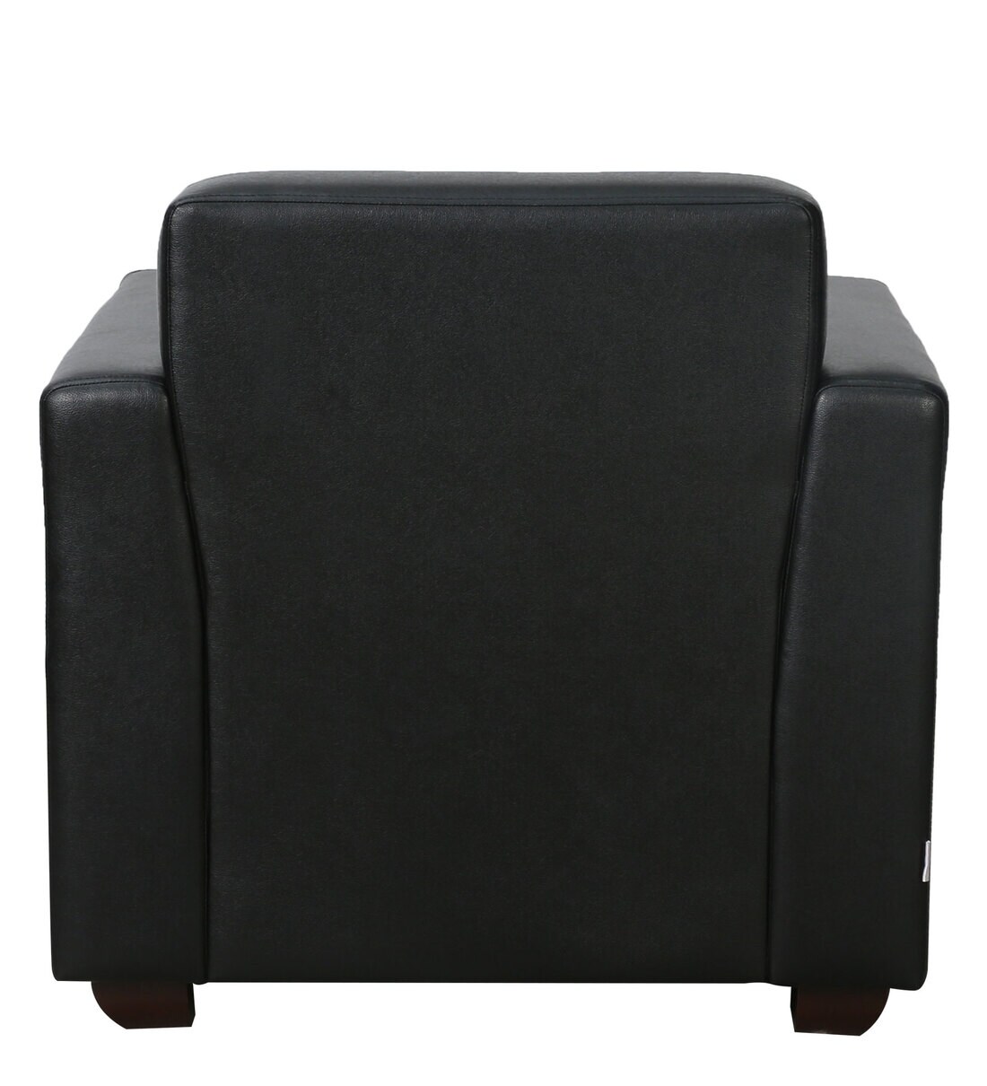 Buy Denia Leatherette 1 Seater Sofa In Black Colour By Woodsworth ...