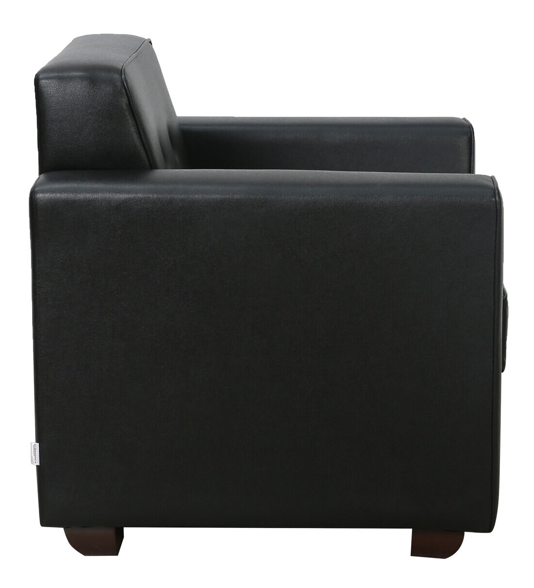 Buy Denia Leatherette 1 Seater Sofa In Black Colour By Woodsworth ...
