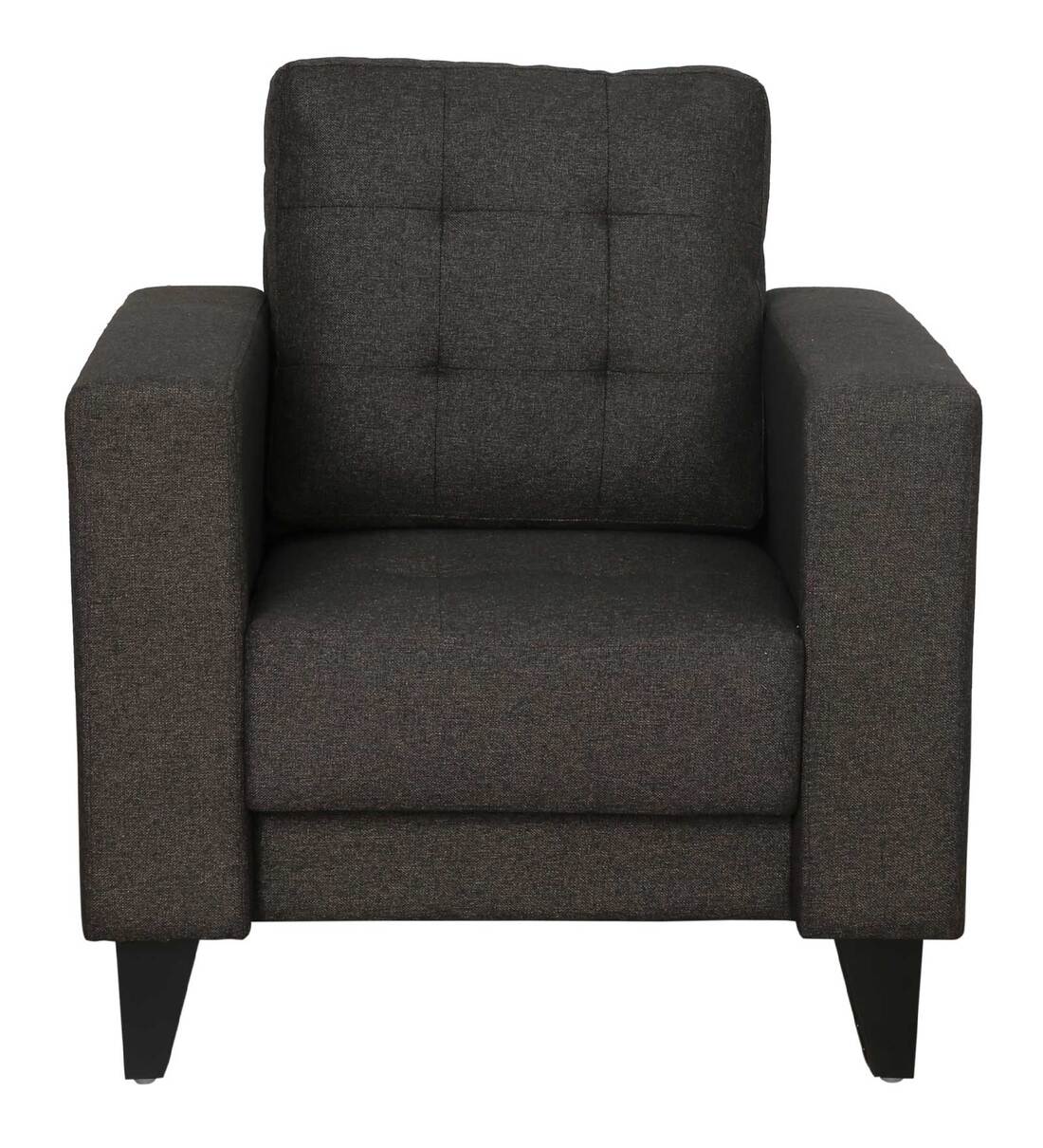 Buy Renata Fabric 1 Seater Sofa In Coffee Brown Colour By Woodsworth Online - Lawson 1 Seater ...