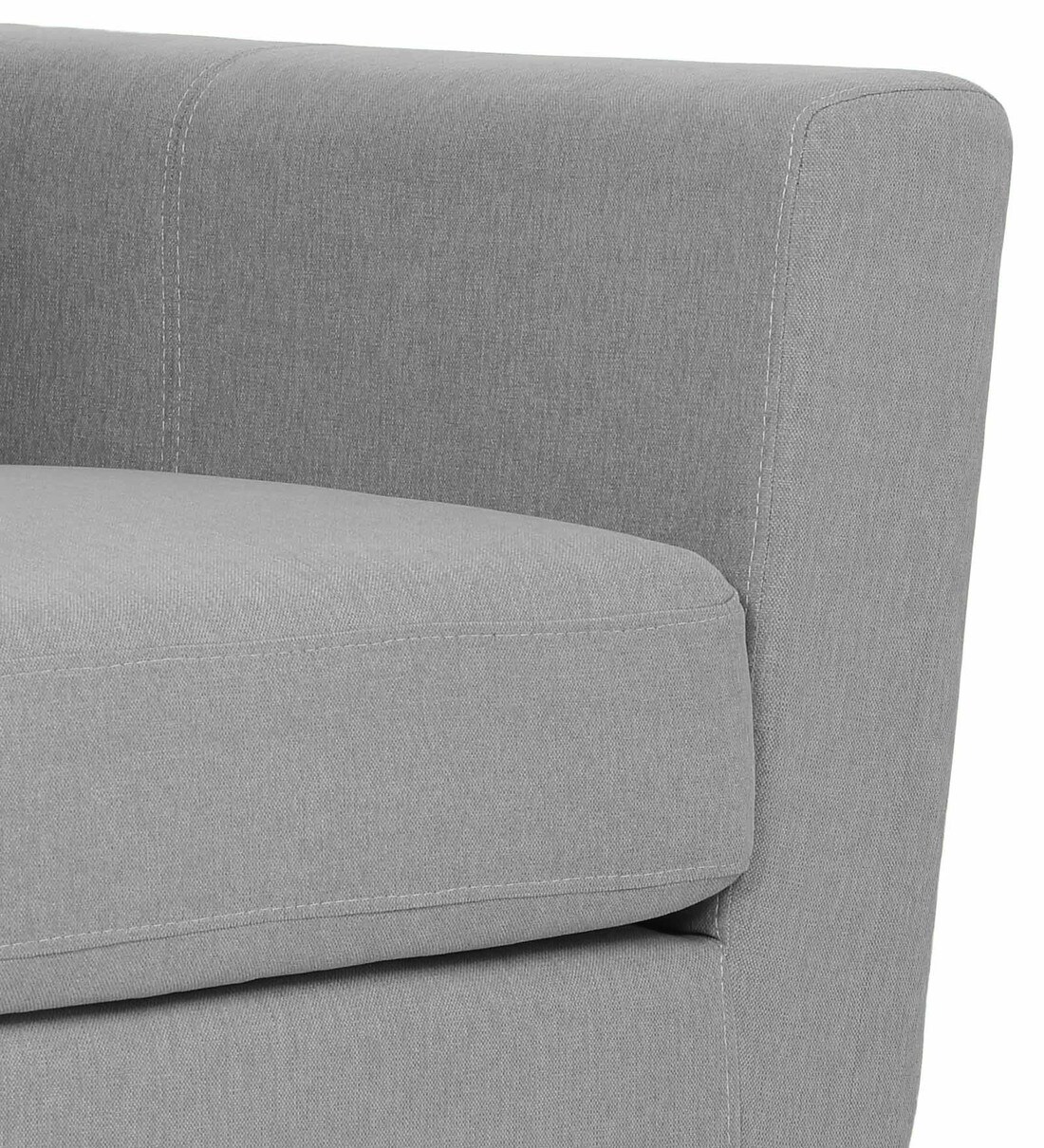 Buy Santiago Fabric 1 Seater Sofa In Ash Grey Colour By Casacraft ...