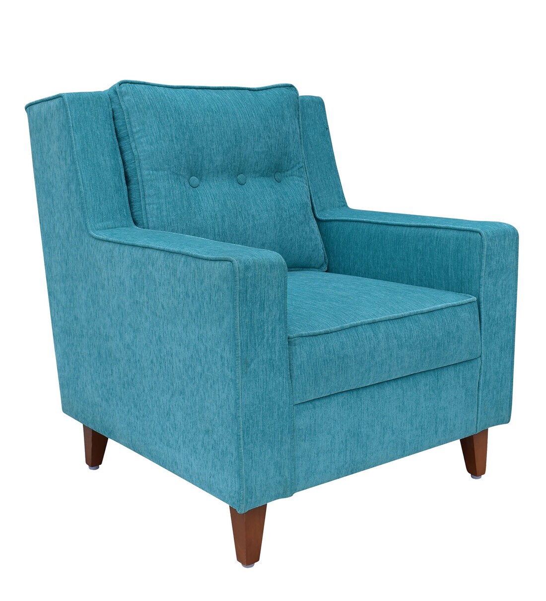 Buy Santiago Fabric 1 Seater Sofa in Teal Green Colour Online - Modern ...