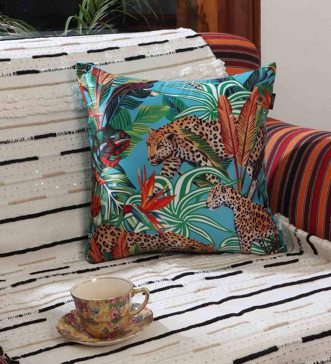 Buy Satin Multicolour 16 x 16 Inch Cushion Cover (Set of 1) at 75% OFF ...