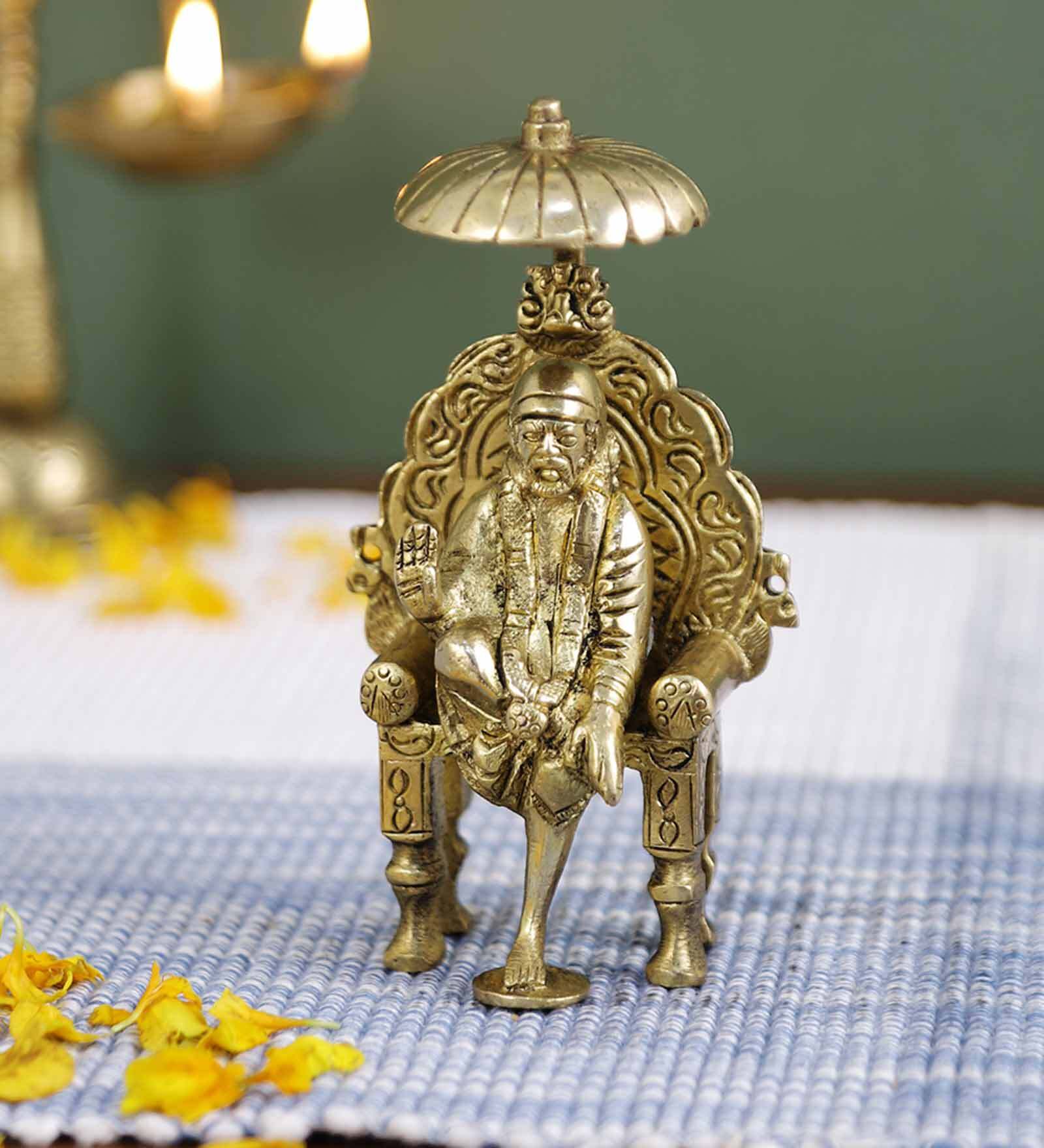 Buy Sai Baba Small Golden Brass Religious Idol by Imli Street at 23% ...