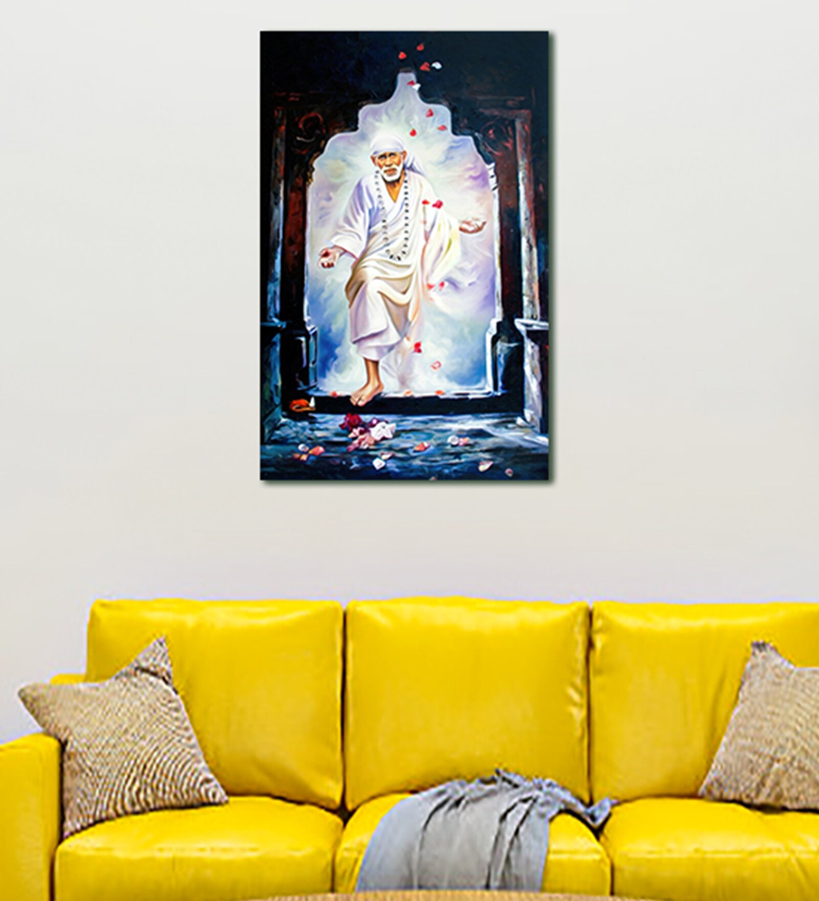 Buy Sai Ram Toughened Glass Wall Painting By Flair Glass at 44% OFF by ...