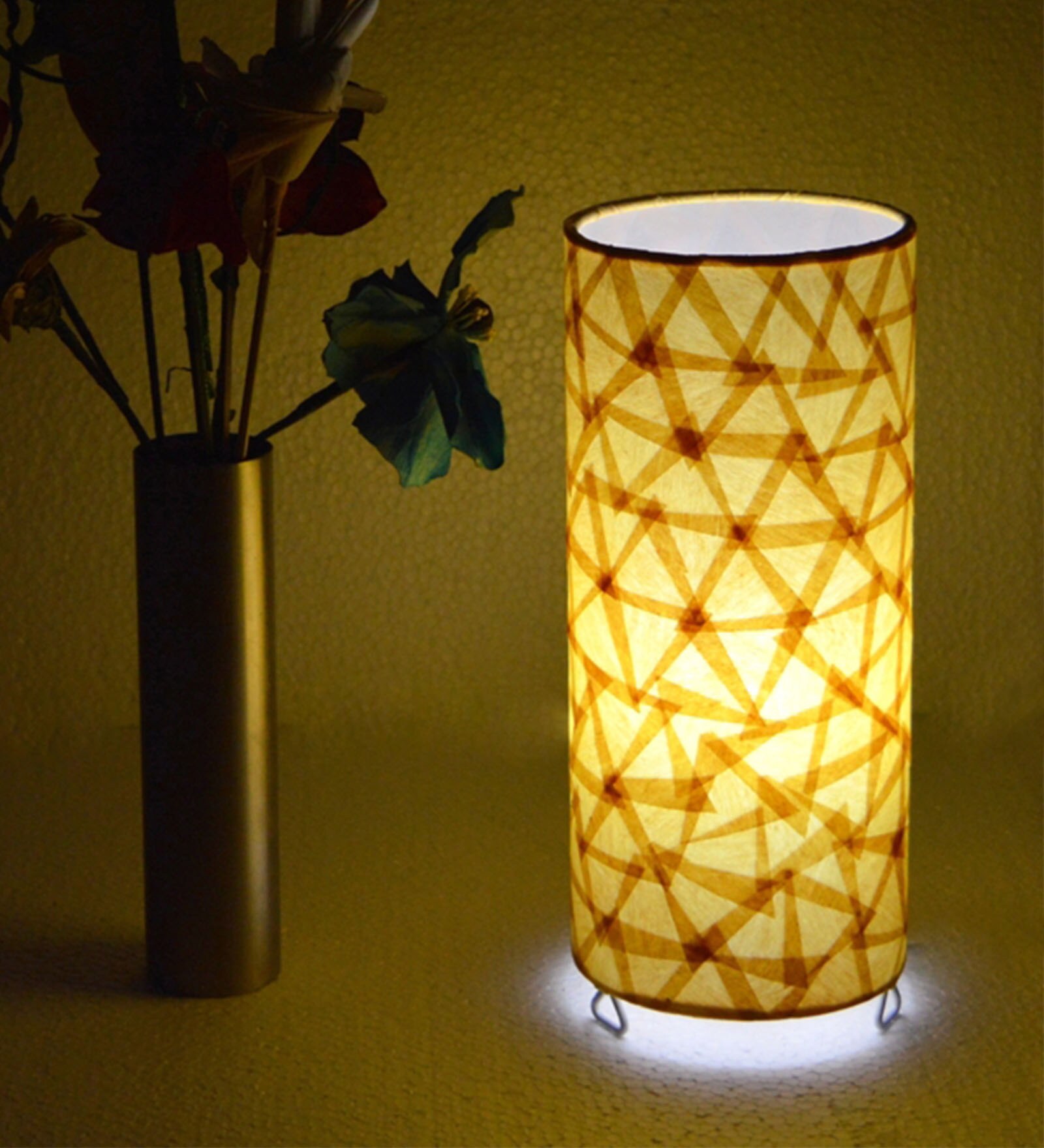 Buy Salebrations Cylindrical Table Lamp Shades with Triangular Cut ...