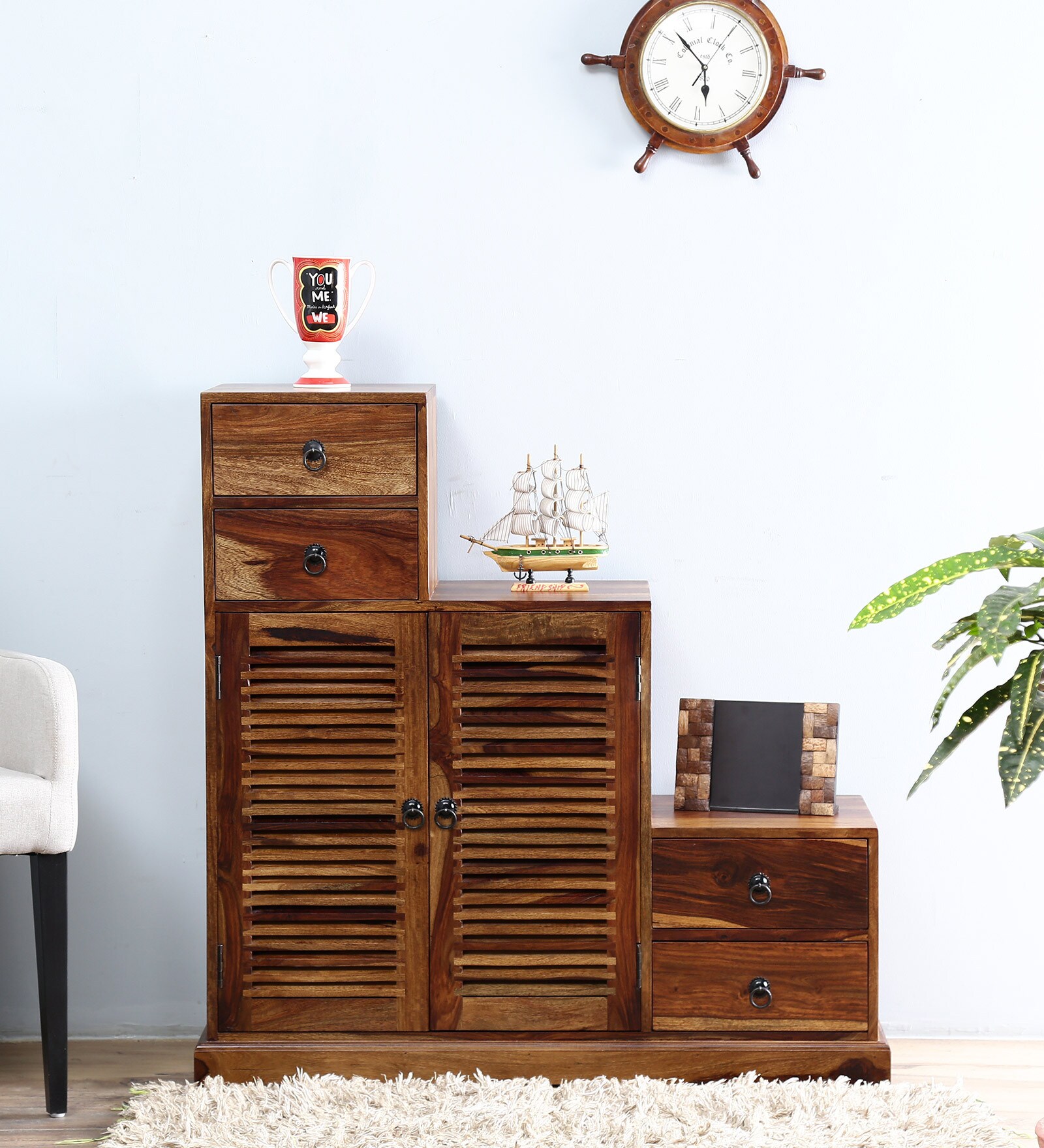 Buy Salvador Step Cabinet in Provincial Teak Finish by Woodsworth ...