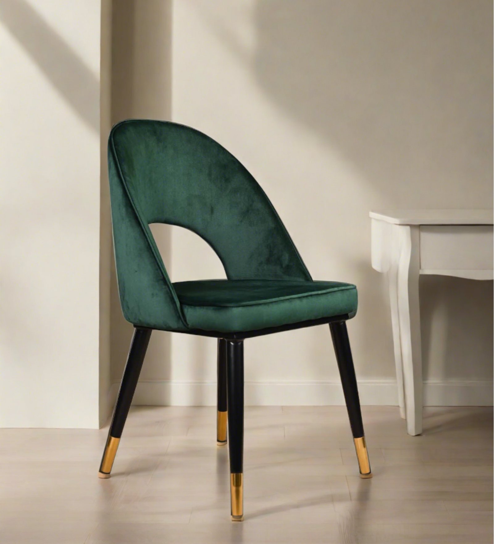 Buy Sasha Suede Chair In Green Colour at 100% OFF by The Golden ...