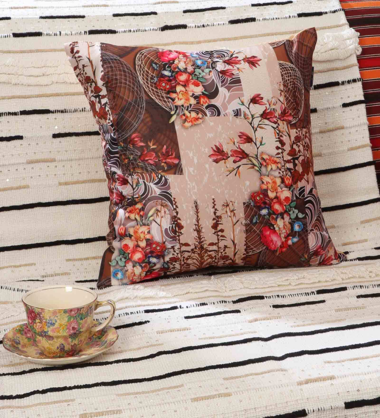 Buy Satin Multicolour 16 x 16 Inch Cushion Cover (Set of 1) by Ambbi ...