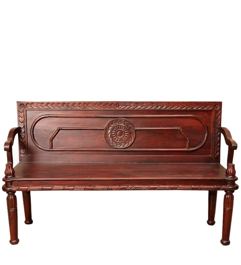 Buy Casa Madera Bench in Honey Oak Finish by Mudramark Online - Benches ...