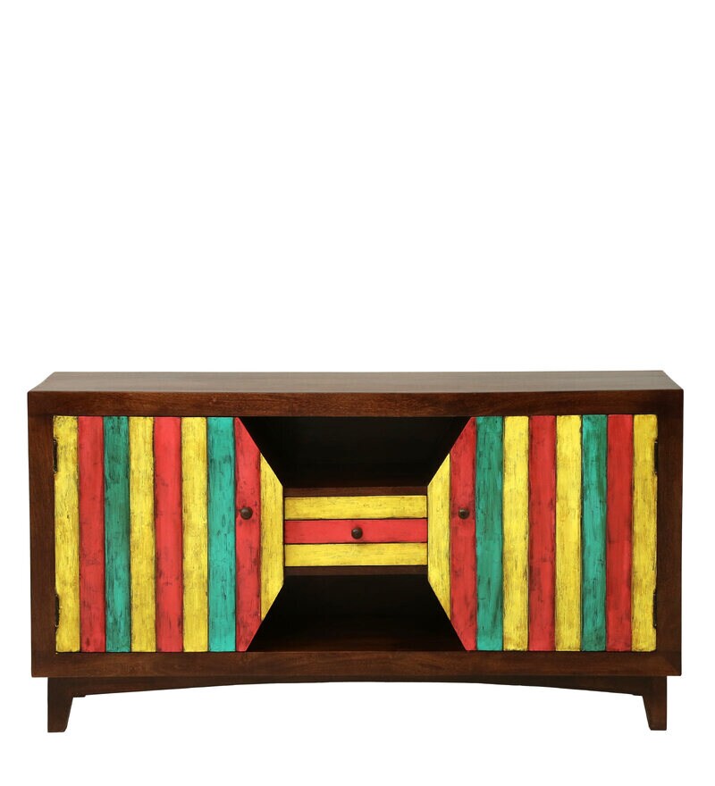 Buy Alfie Solid Wood Sideboard In Multi-Colour By Bohemiana Online ...