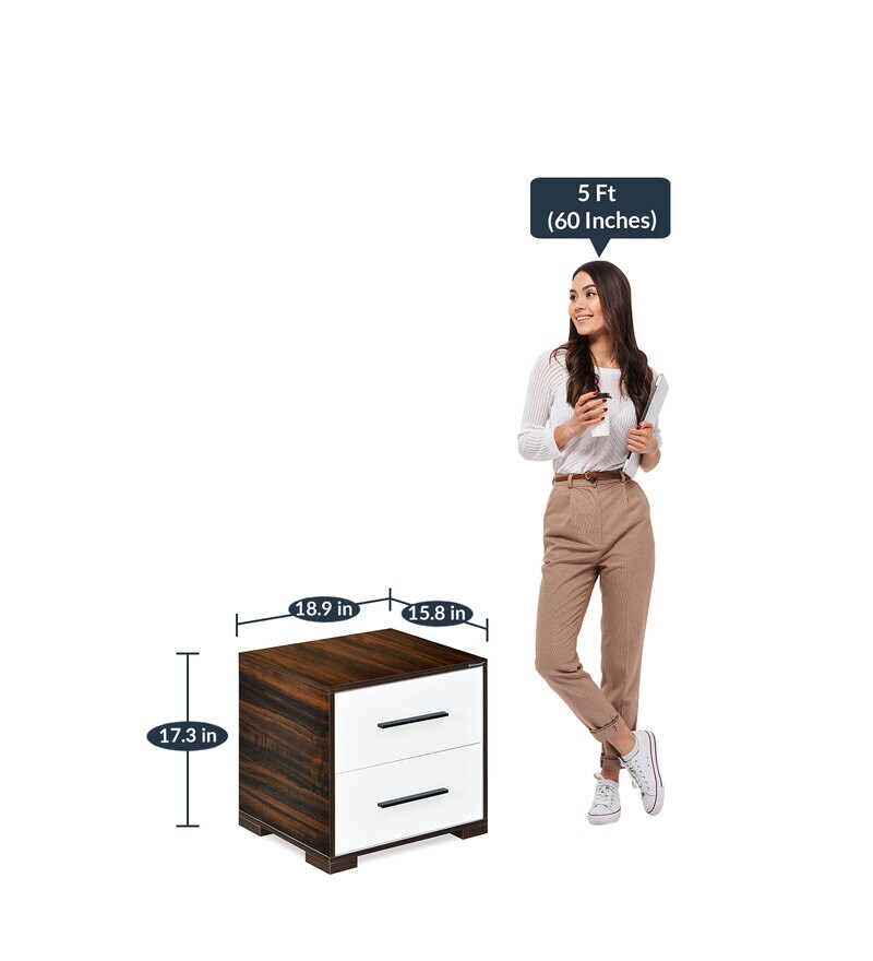 Buy Salsa Side Table in Brown Colour by Nilkamal Online - Bedside ...