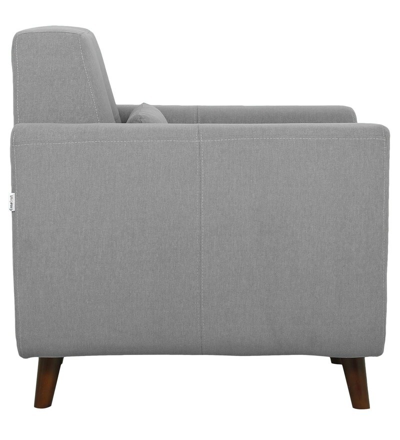 Buy Santiago Fabric 1 Seater Sofa In Ash Grey Colour By Casacraft ...