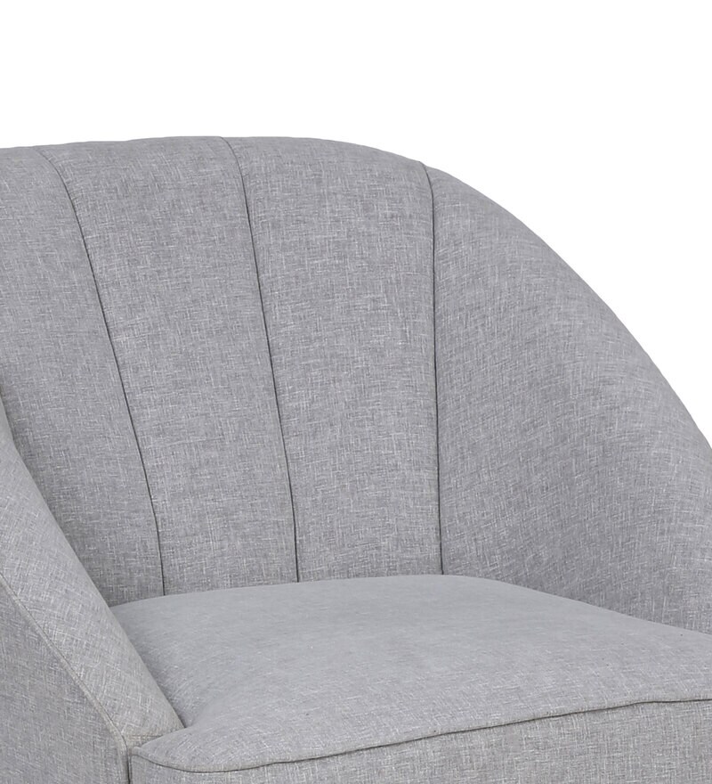 Buy Umag Fabric Barrel Chair in Ash Grey Colour Online - Barrel Chairs ...