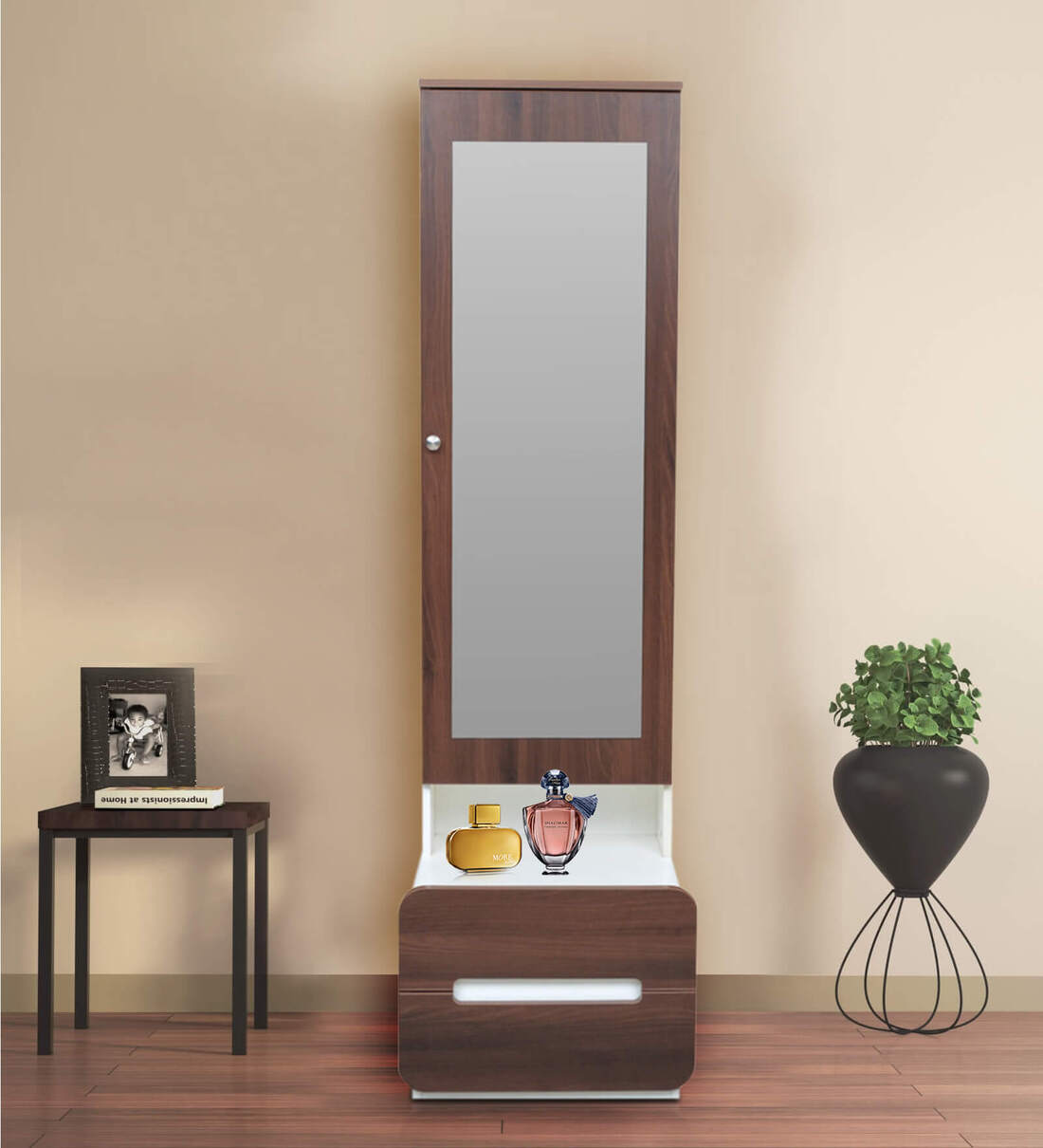 Buy Scion Dresser in White Lily & Walnut Finish Online - Dressers ...