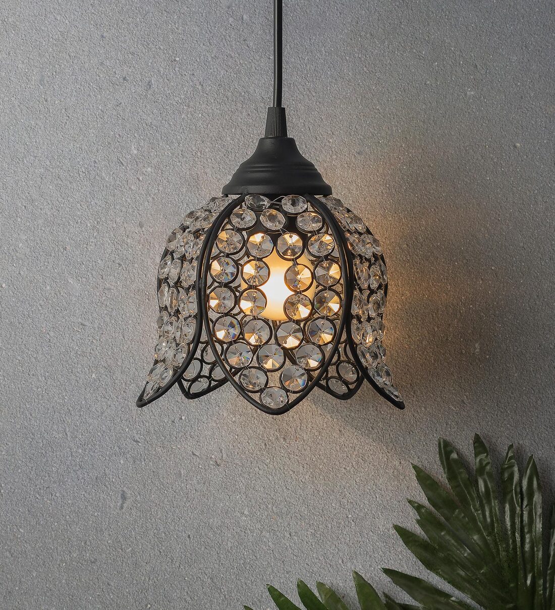 Buy Scott Black Crystal Hanging Light at 36% OFF by Homesake | Pepperfry
