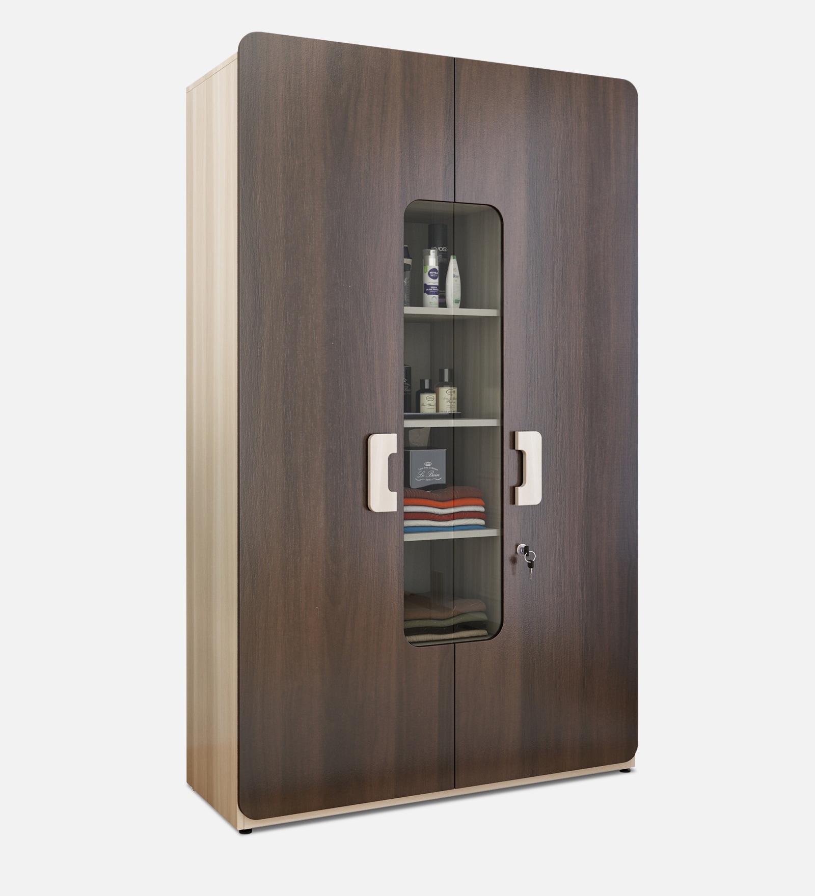 Buy Scion 2 Door Wardrobe in Dark Walnut & Cloud Ash Finish at 18% OFF ...