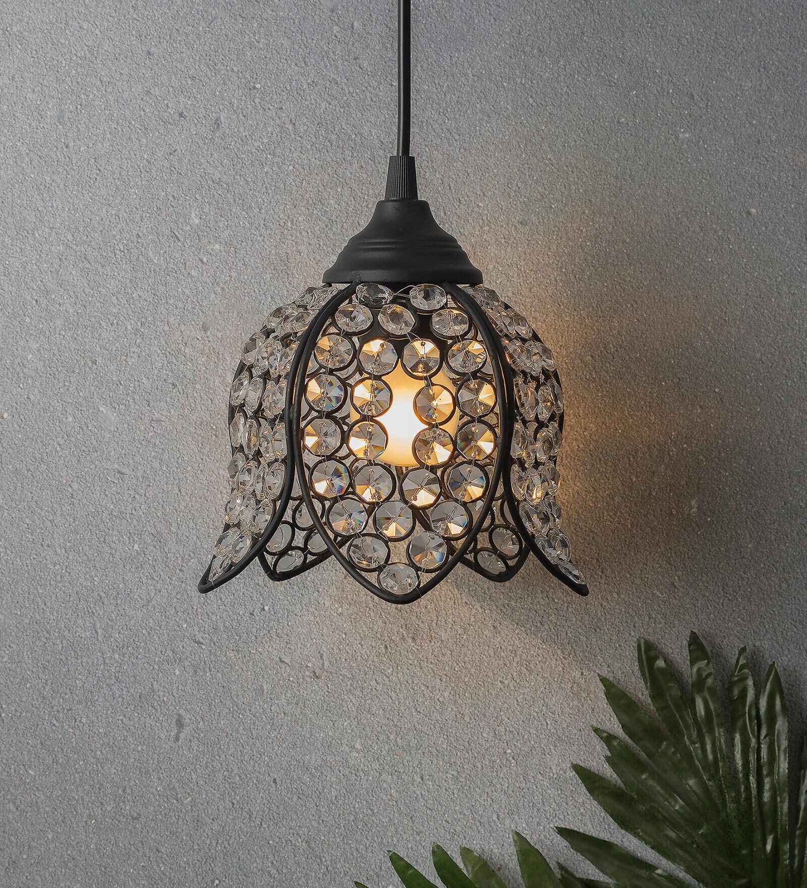 Buy Scott Black Crystal Hanging Light at 39% OFF by Homesake | Pepperfry