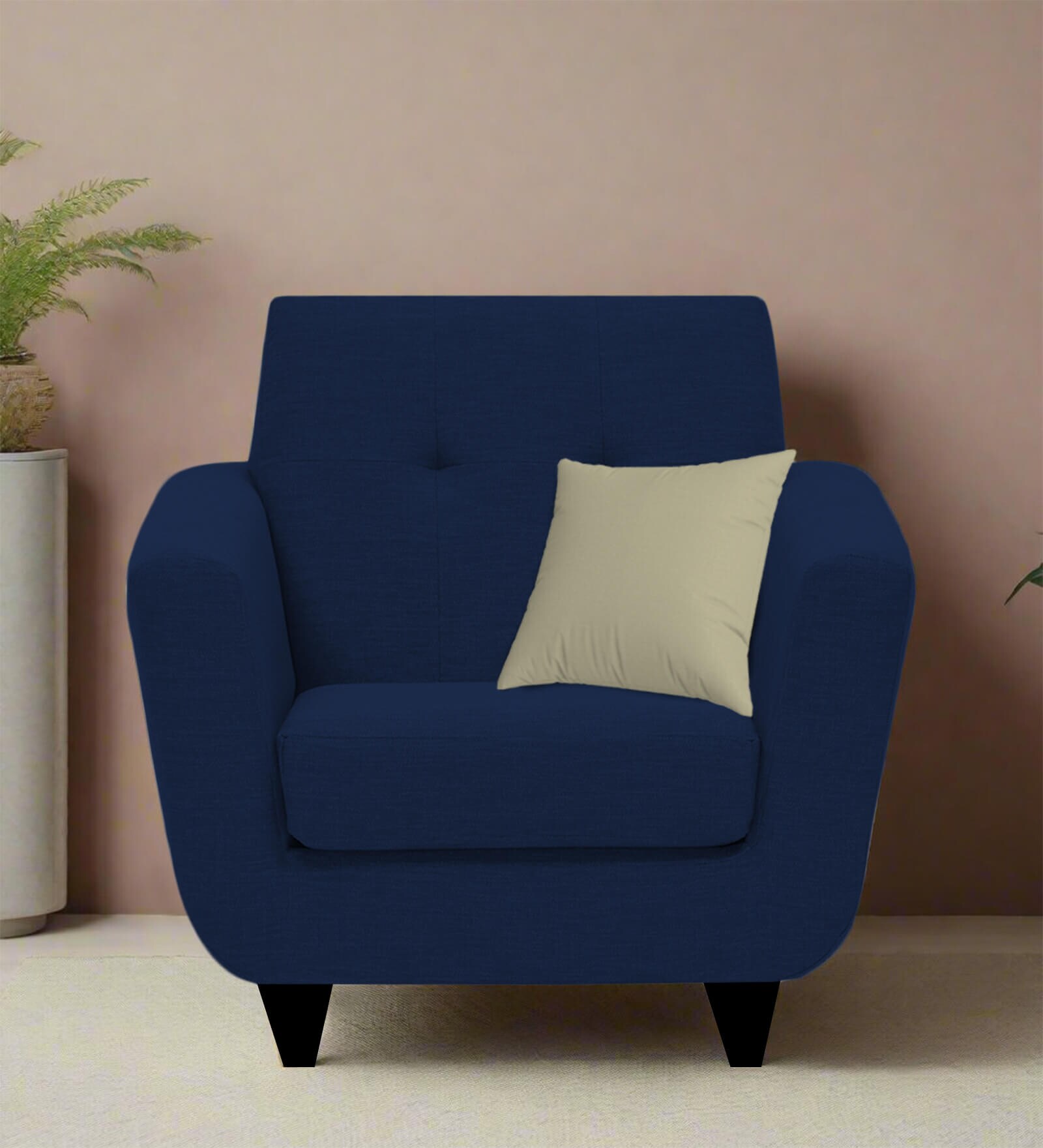 Buy Scout Fabric 1 Seater Sofa In indigo Colour at 52% OFF by Citraa ...