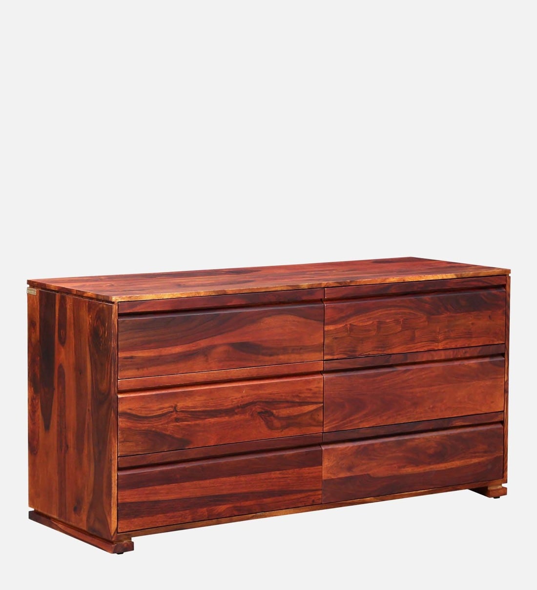 Buy Segur Sheesham Wood Chest Of Drawers In Honey Oak Finish By ...