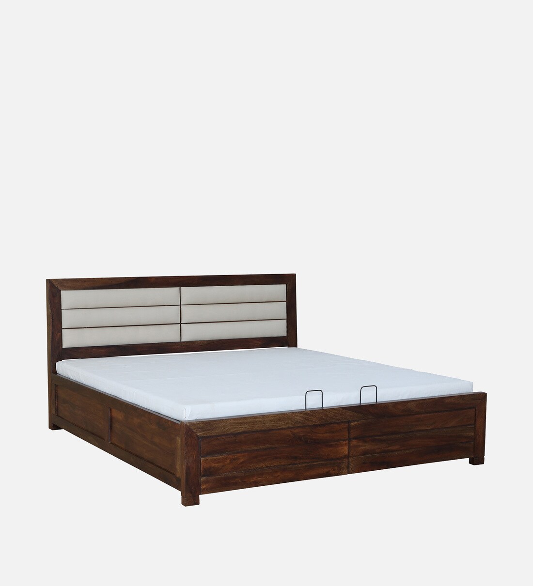 Buy Segur Sheesham Wood Queen Size Bed In Provincial Teak Finish With ...