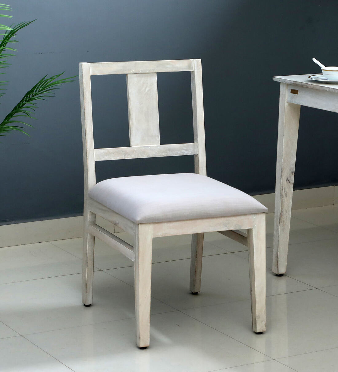 Buy Serengeti Solid Wood Dining Chair In Whitewash Finish (Set Of 2) at ...