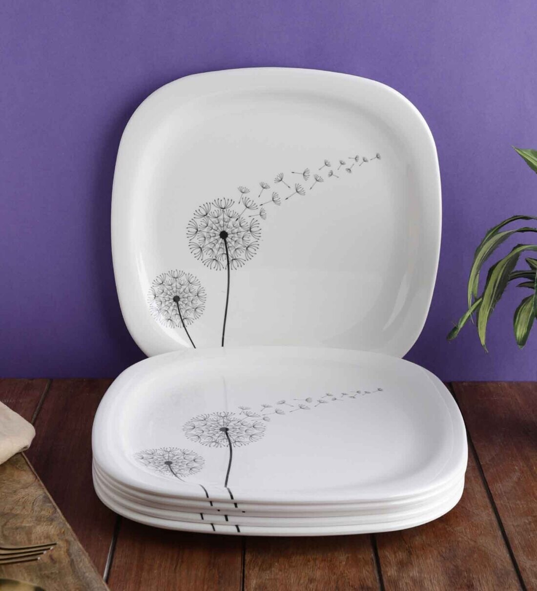 Buy Servewell Flutter 6 Piece Melamine Dinner Plate by VarEesha Online ...