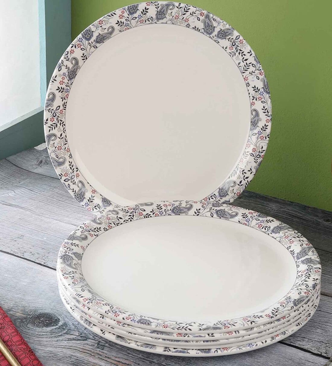 Buy Servewell Indie Paisley 6 Pc Melamine Dinner Plate by VarEesha ...