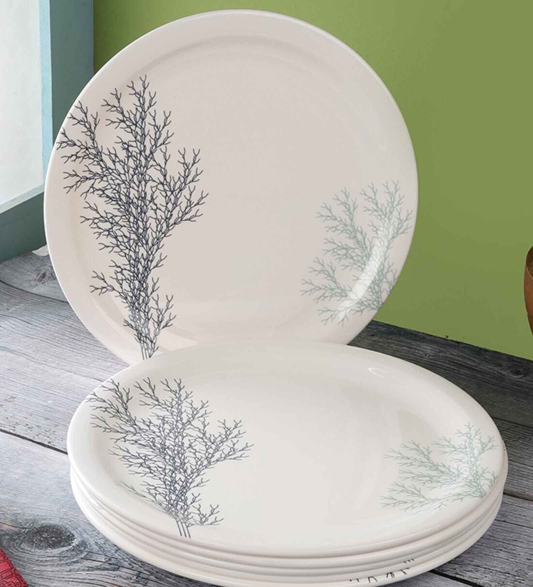 Buy Servewell Winter Forest 6 Pc Melamine Dinner Plate by VarEesha ...