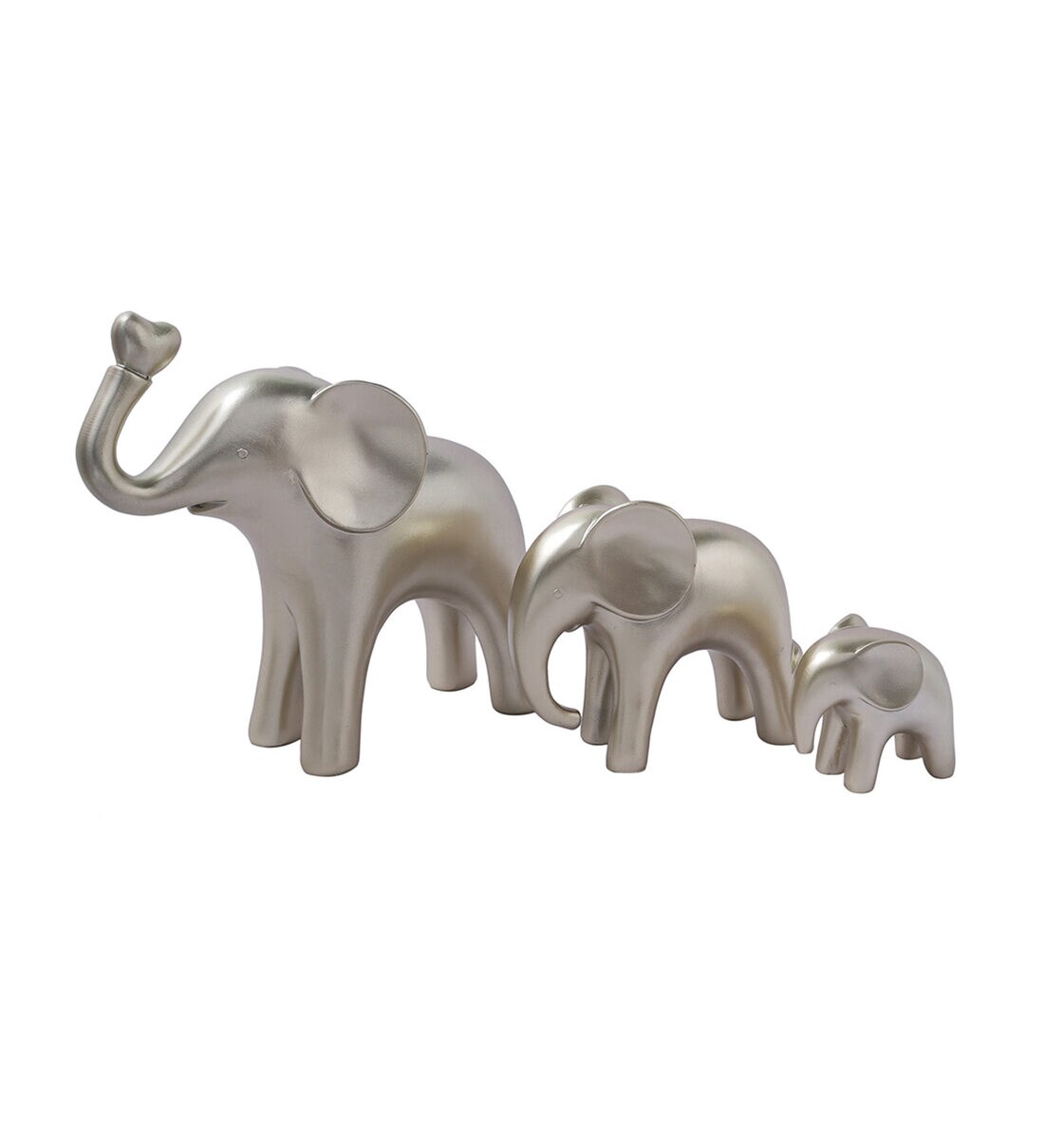 Buy Set Of 3 Golden Cute & Happy Elephant Showpiece by Tayhaa Online ...