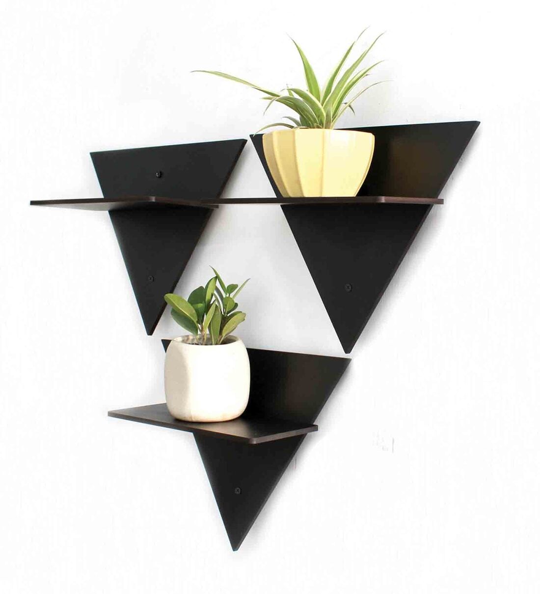 Buy Set of 3 Laminated MDF Wood Wall Shelf by Random Online - Modern ...
