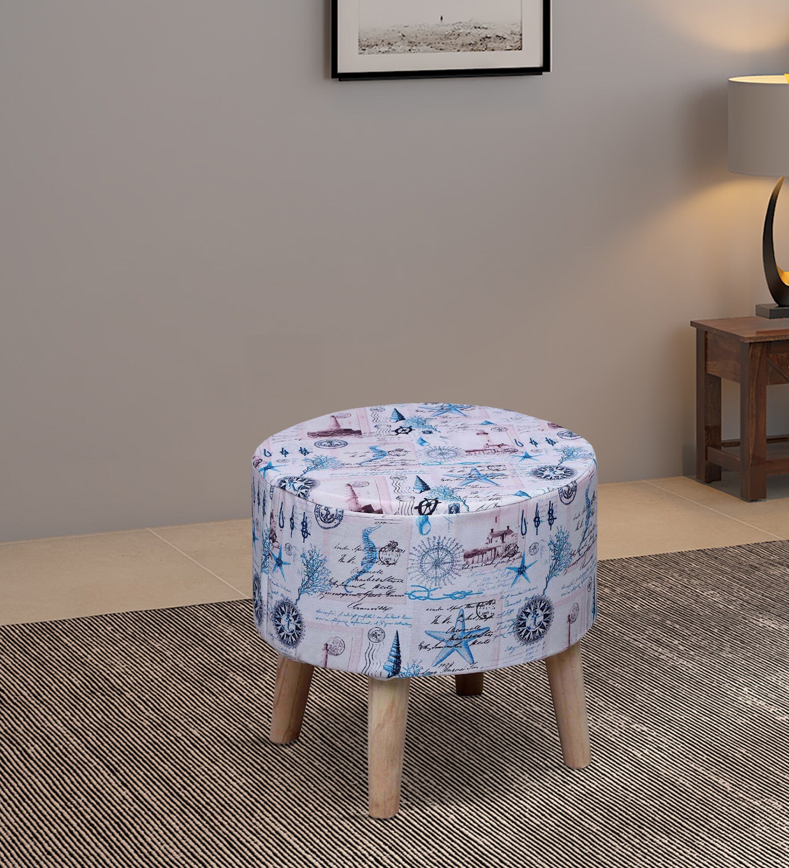 Buy Sea Fabric Seating Stool in Multi Colour at 100% OFF by Sheen decor ...