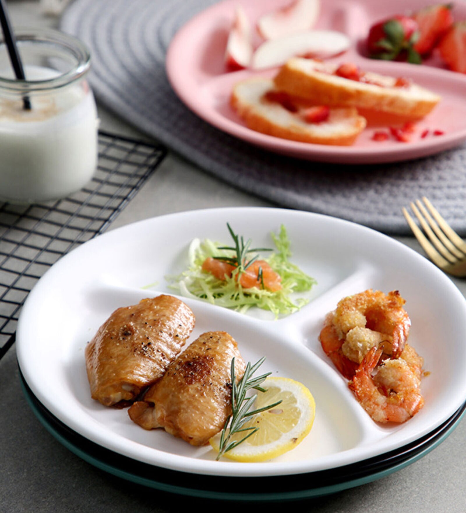 Buy Section Plate White Ceramic Appetizer Platter by Nestasia at 53% ...