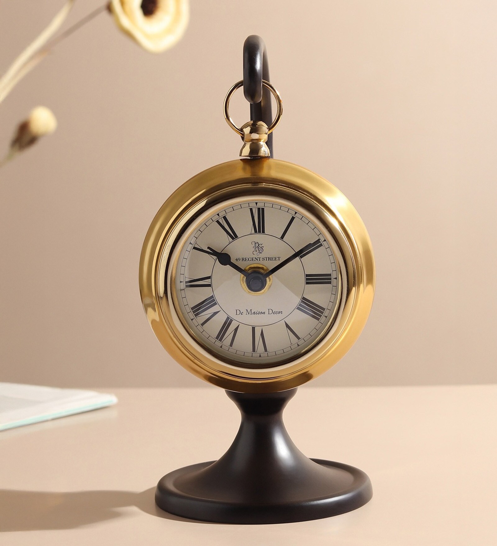 Buy Seishi Gold Table Clock at 17% OFF by De Maison Decor | Pepperfry