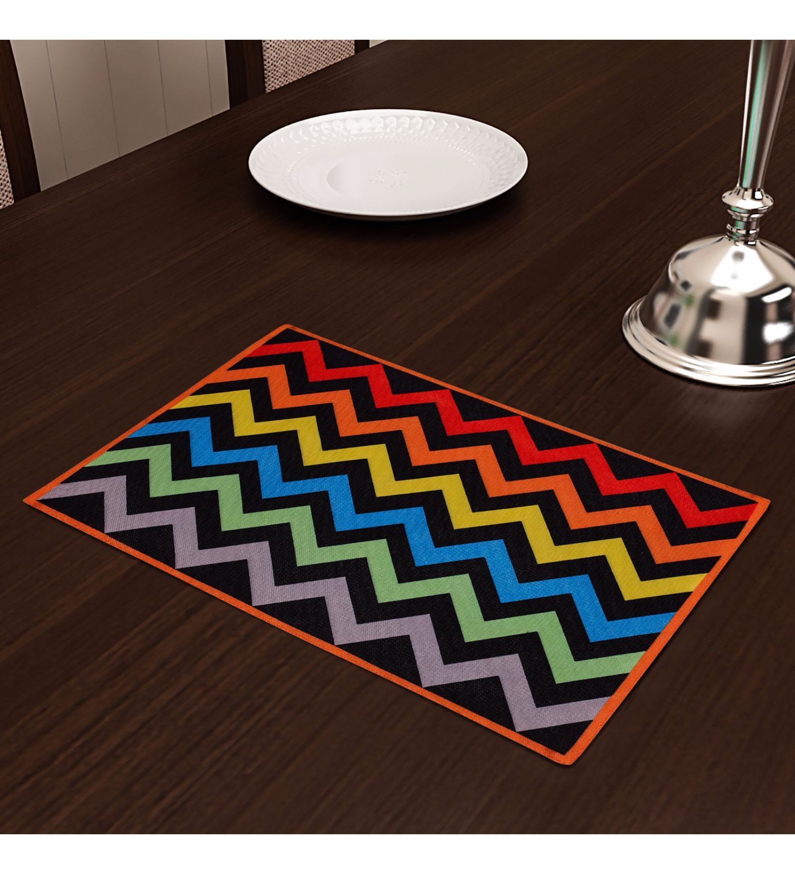 Buy Cotton Multicolour Rectangular Placemats - Set Of 4 by SEJ By Nisha ...