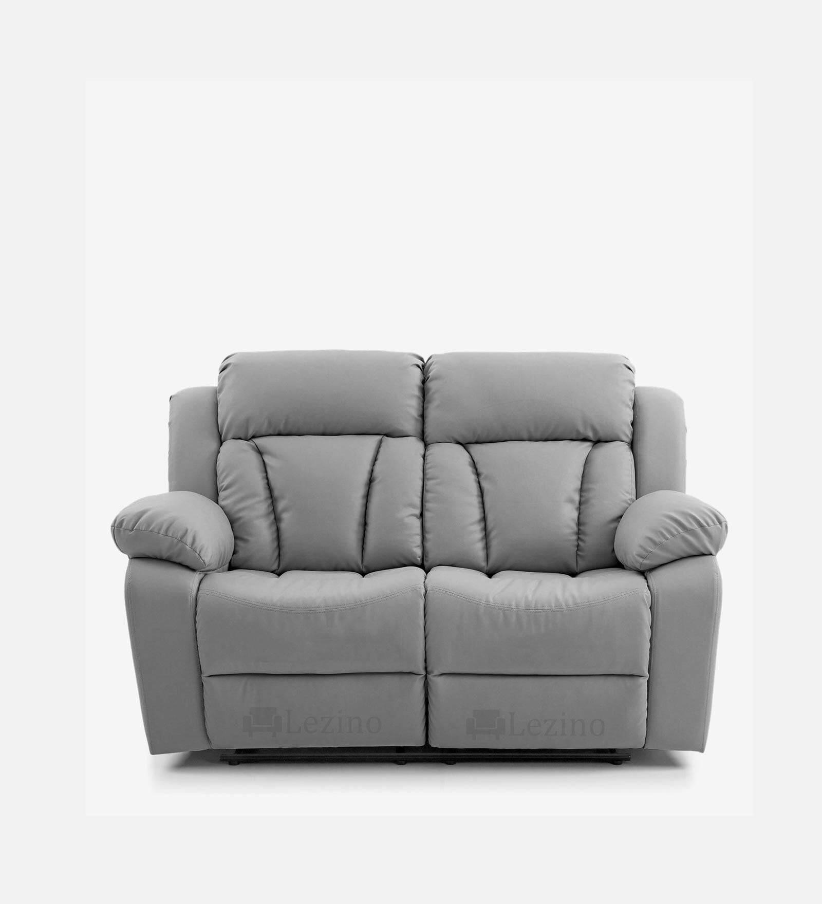 Buy Selino 2 Seater Faux Laether Manual Recliner In Grey Colour at 35% ...