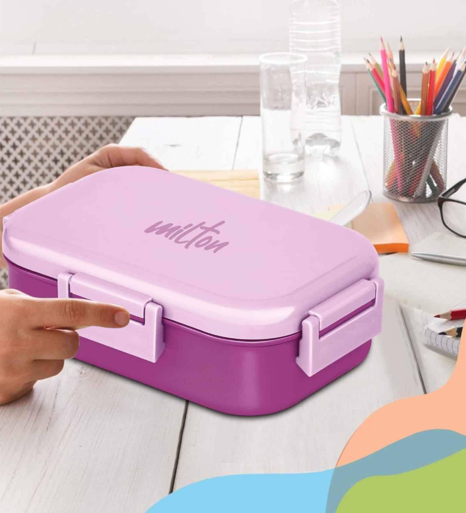 Buy Senior Flatmate Purple 700 ML Inner Steel & Outer Plastic Food ...